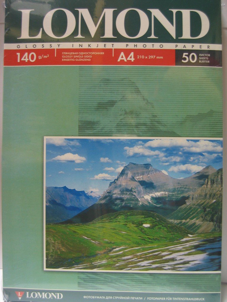 Бумага Lomond A4/140/50л Glossy 1 стор. 88368