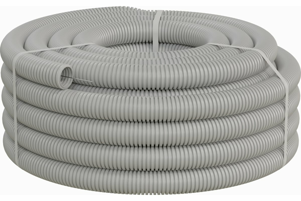 Экопласт Труба ПВХ гофрир. легкая, с зондом диаметр 40 мм, 20м 10140-20