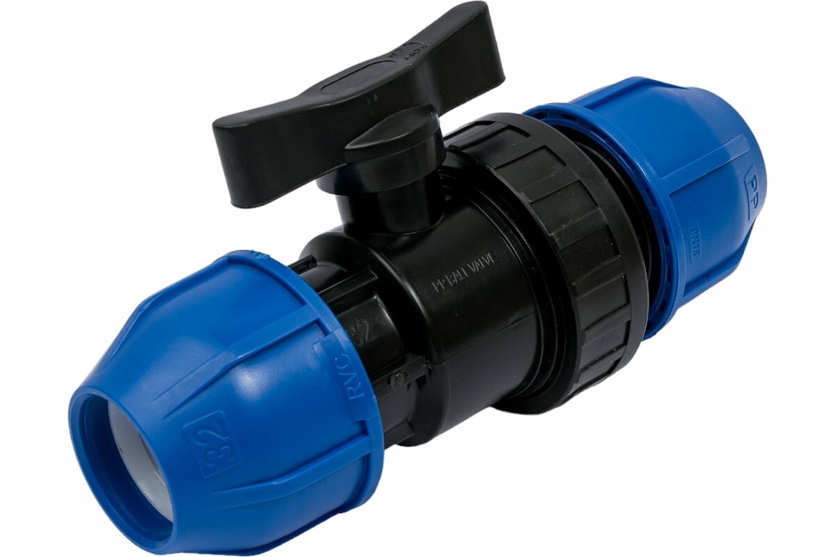 ПНД кран Rvc 32 UNIO/09895 запорное изделие для полиэтиленовых труб и арматуры