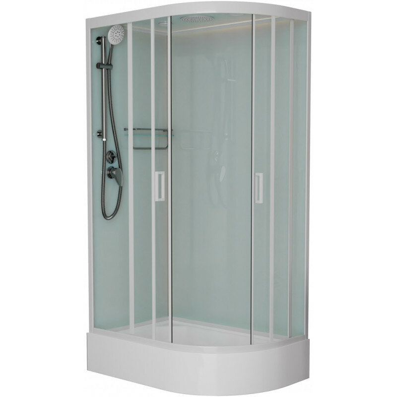 Душевая кабина 120x80x220 см Frank F412/1L М White 20028 текстурное стекло