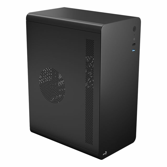 Корпус пк Aerocool CS-110-S-BK-v1 (mATX, 0.7mm, USB3.0 x1, USB2.0 x2, 1x 8cm Black Fan