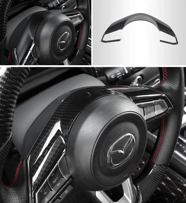 Для Mazda CX-5 CX5 2017-2021 аксессуары для интерьера, крышка панели переключения передач из углеродного волокна, воздушная розетка переменного тока, оконный переключатель, подъемная отделка Steering LHD RHD