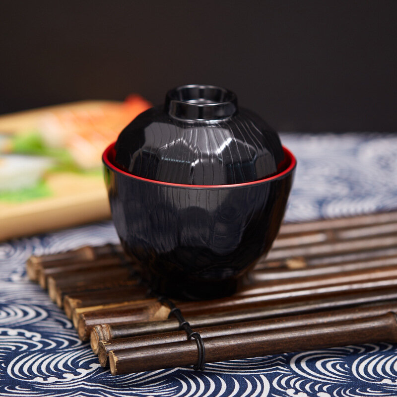 Высокая термостойкость 120 японская миска из Панциря Черепахи черный и красный двухцветный Пароварка маленькая суповая