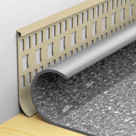 Плинтус напольный для линолеума Идеал, 2200х18х100 мм бежевый 012, 10 шт.