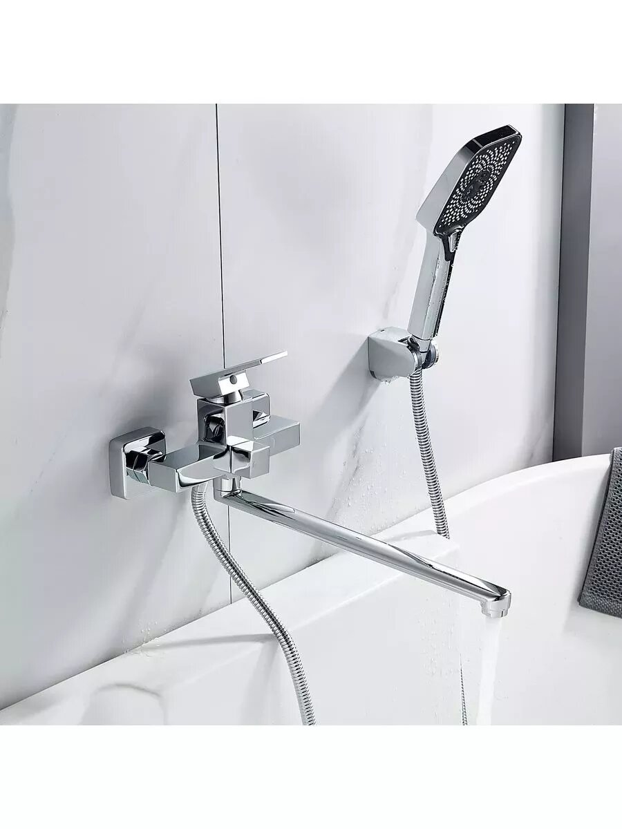 Смеситель для ванны F2296 с душем хром