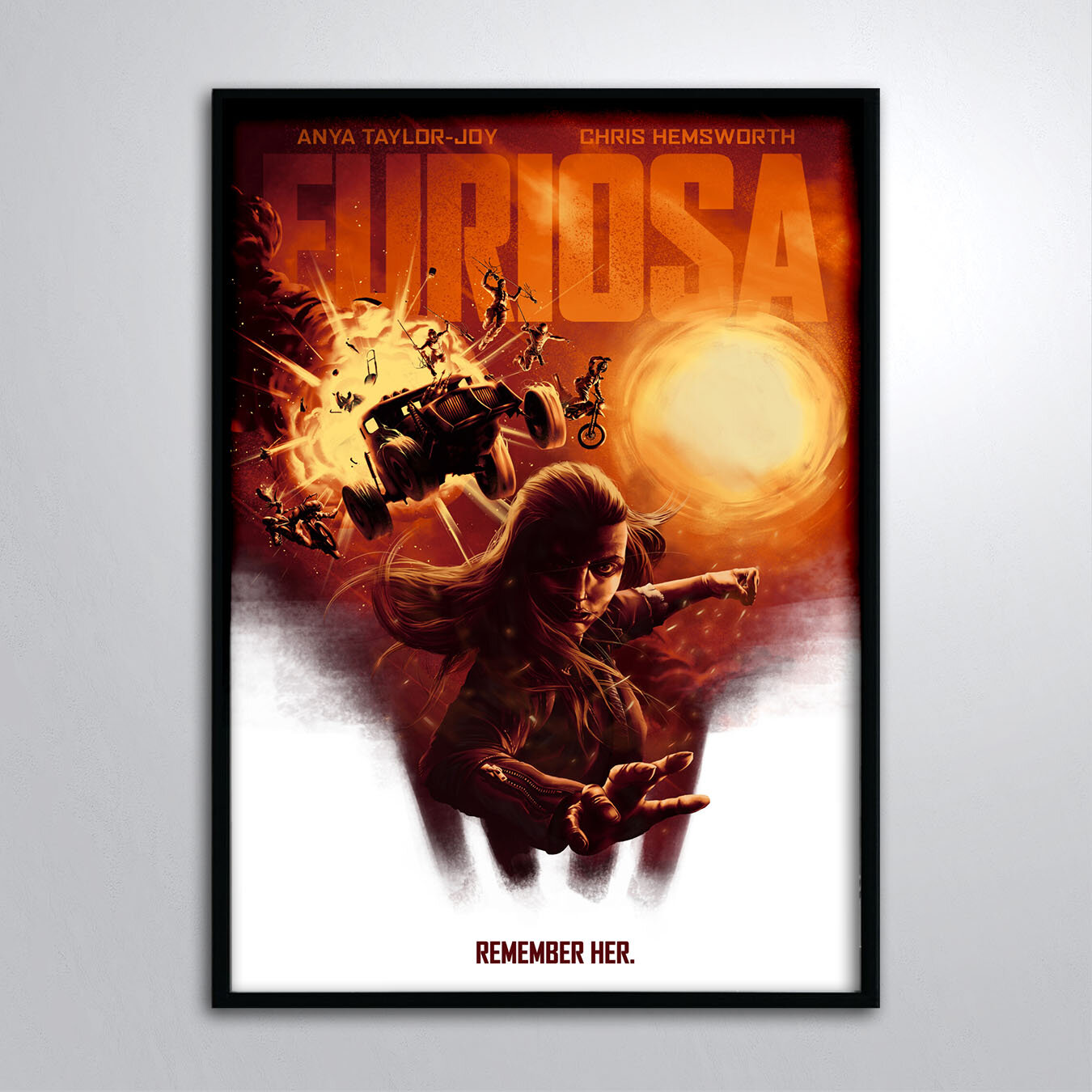 Постер в раме/Фуриоса Хроники Безумного Макса Аня Тейлор-Джой Крис Хемсворт Арт Furiosa: A Mad Max