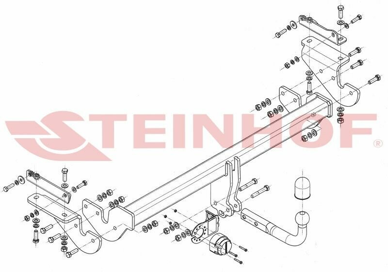 Фаркоп на Renault Kadjar 2015-2022 без подрезки бампера (паспорт и сертификат в комплекте)(без электрики) Steinhof. R-068
