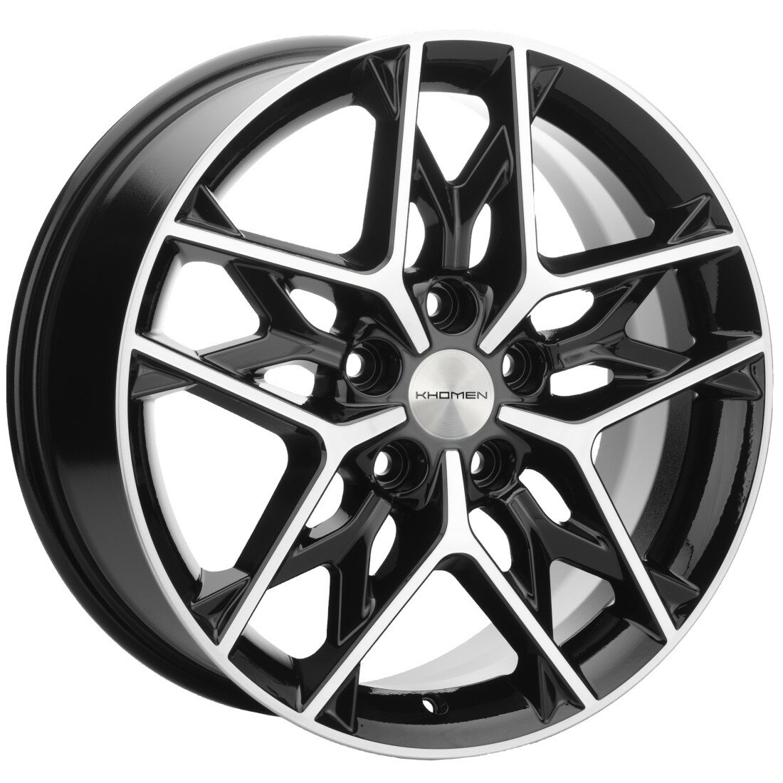 Колесный диск Khomen Wheels KHW1709 7x17 5x108 ET45 60,1 Black-FP литой для автомобиля