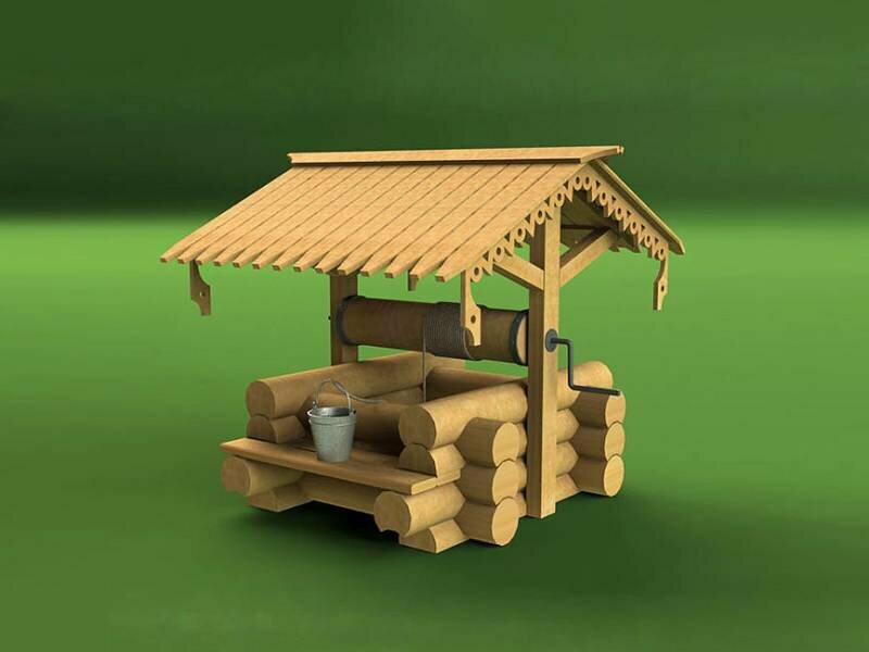 Набор для постройки модели Колодец. Масштаб 1:72