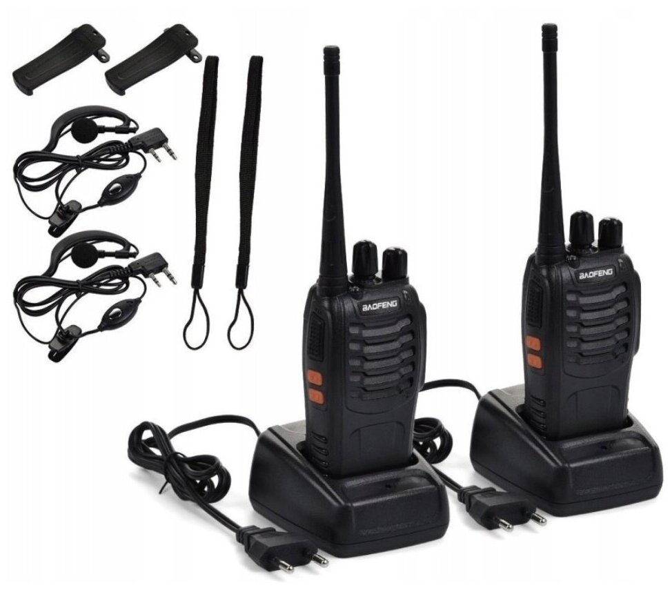 Комплект радиостанций Baofeng BF-888, 16 каналов, 5 Вт, Li-ion аккумулятор, 2 шт