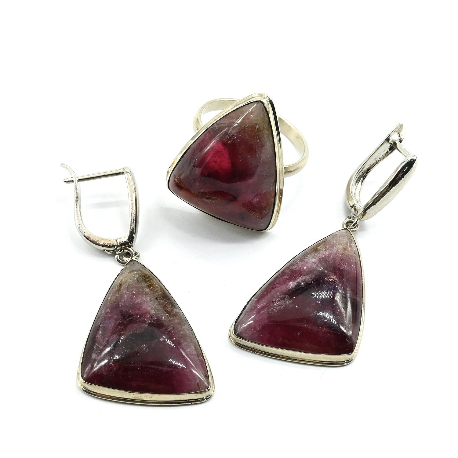 Комплект бижутерии, турмалин