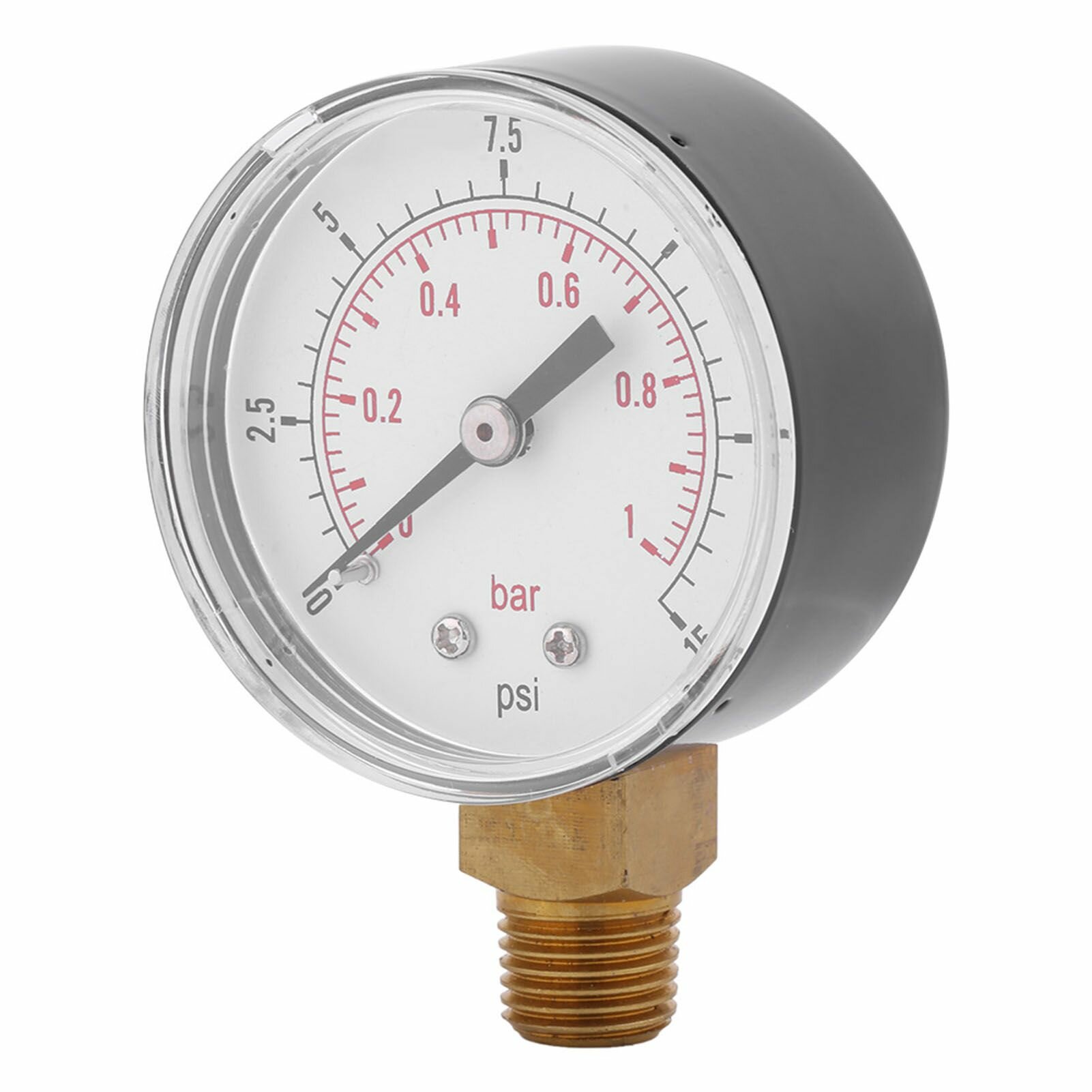 Манометр низкого давления 0-15psi 0-1bar BSPT для топлива воздуха масла воды измерительный инструмент