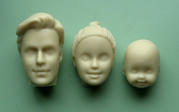 Молд для шоколада/мастики силиконовый Лица семья 4,6х4,3х3,1 см. (Набор из 1 шт.)