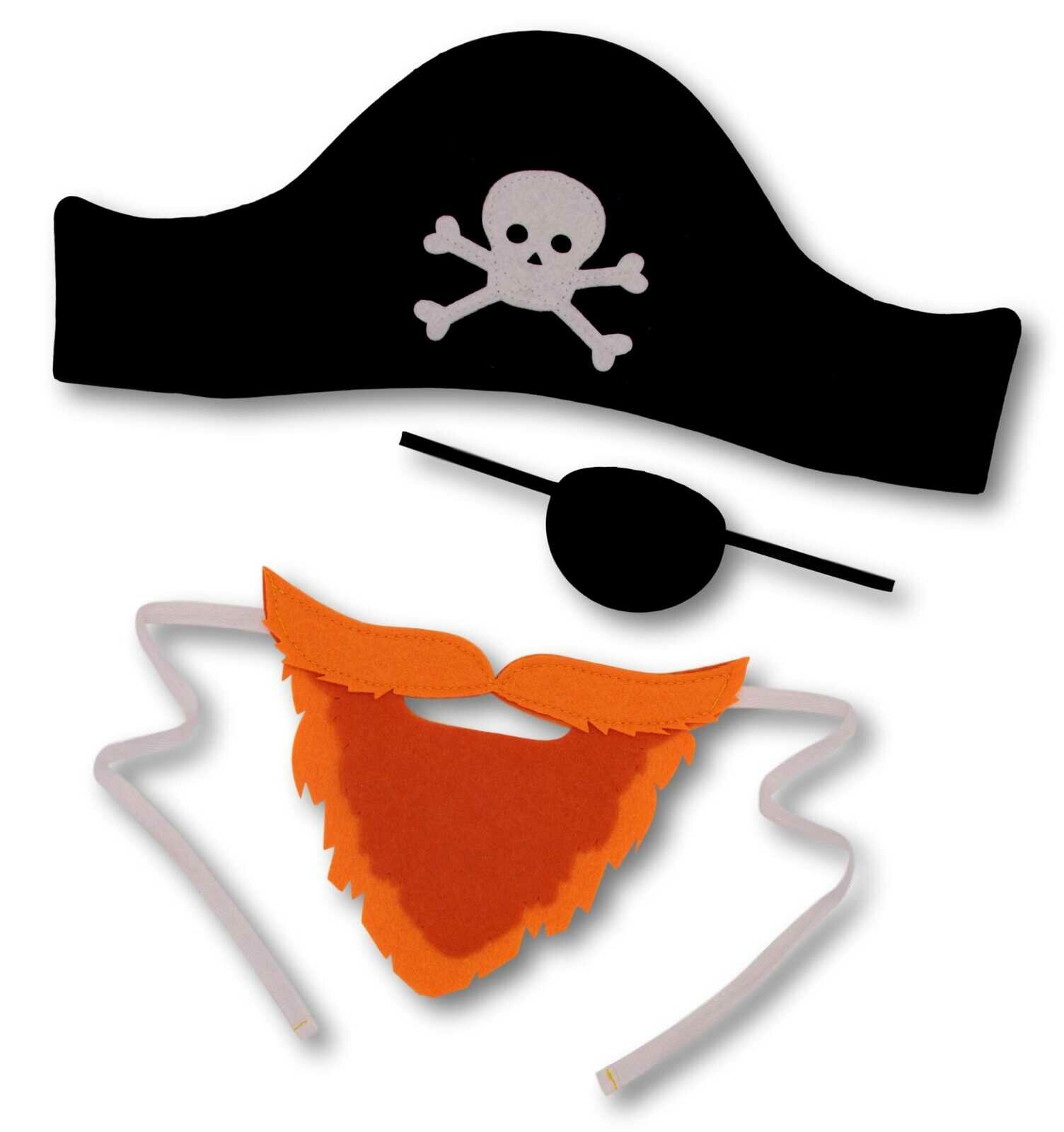 Костюм карнавальный Санта Лючия детский Пират с бородой, фетр, размер универсальный