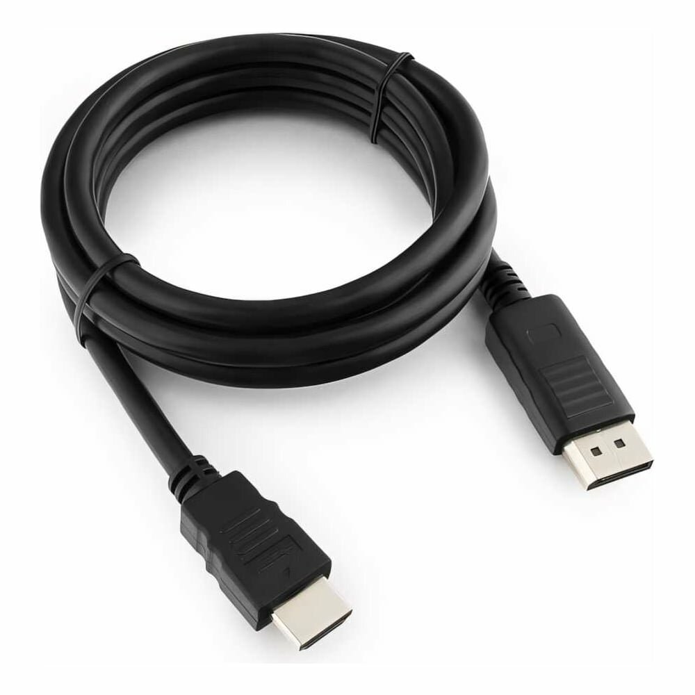 Кабель Cablexpert, DisplayPort-HDMI, 1.8м, 20M/19M, черный, экранированный, пакет, CC-DP-HDMI-6, 30г