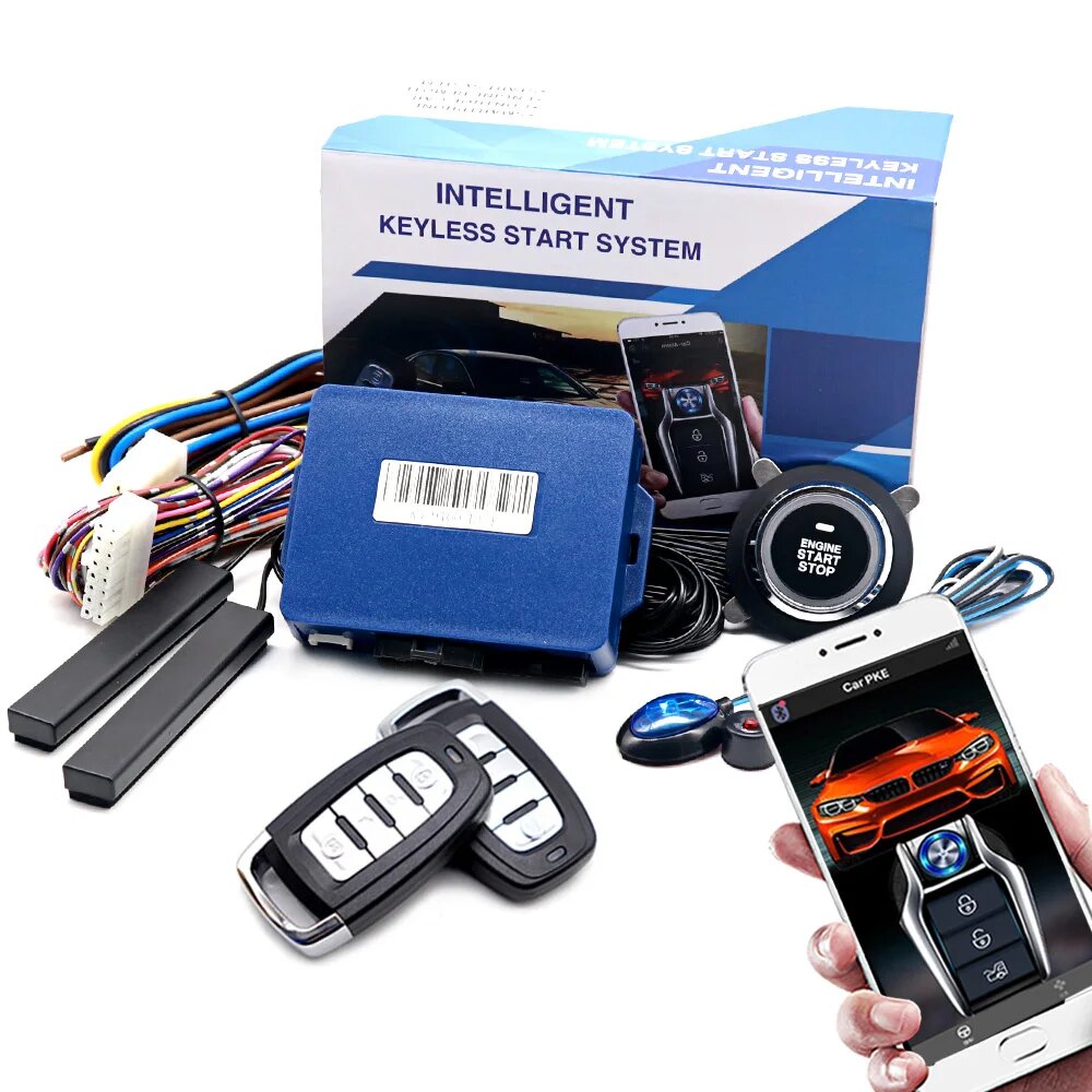 Автомобильная сигнализация Kirbin с автозапуском, автоматический запуск, остановка, система бесключевого доступа, умный ключ, комплект дистанционного запуска, автомобильные аксессуары K5-9100DX(YT-1)