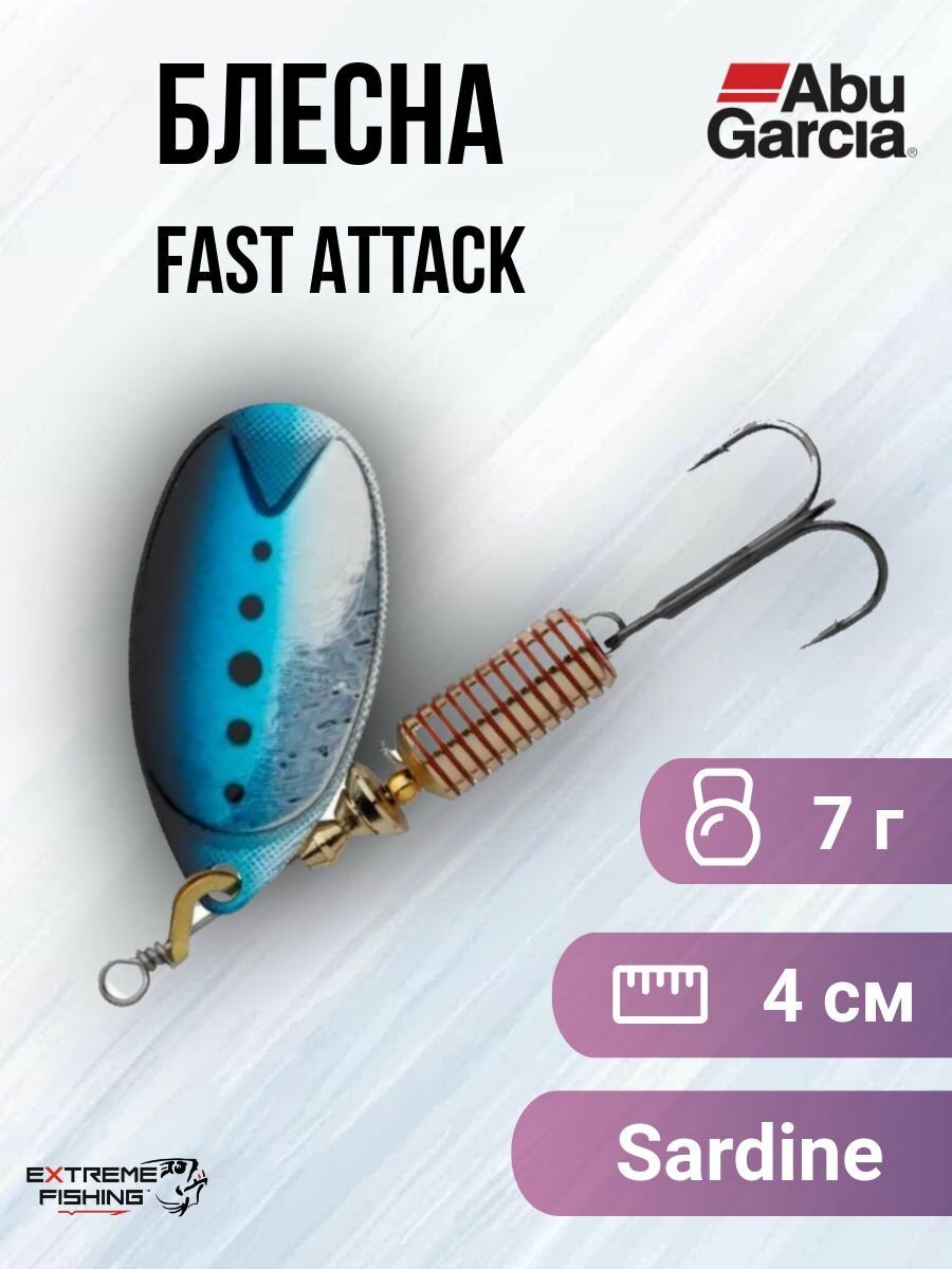 Блесна вращающаяся Abu Garcia Fast Attack 7г Sardine