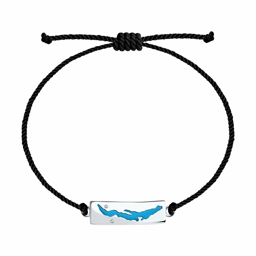 Браслет, серебро, 925 проба, родирование