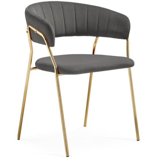 Стул обеденный Woodville Kamelia 1 dark gray / gold