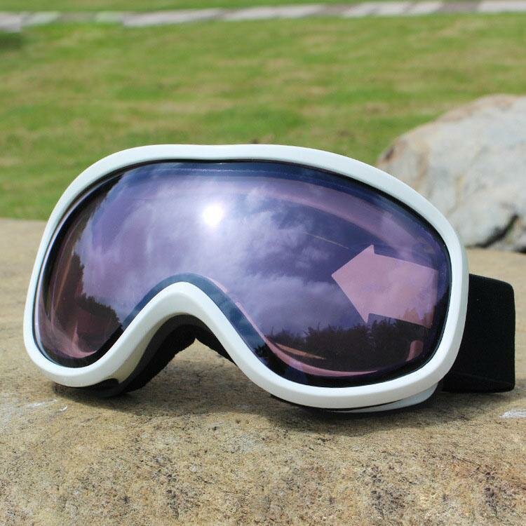 Очки маска SP Q3 с двойной линзой для сноуборда, снегохода, лыж, мотокросса, белые прозрачные