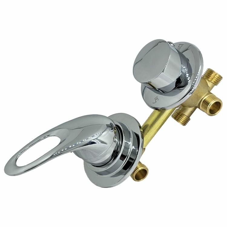 Смеситель для душевой кабины с переключением на 4 режима под резьбу 1/2, 100 мм по центрам