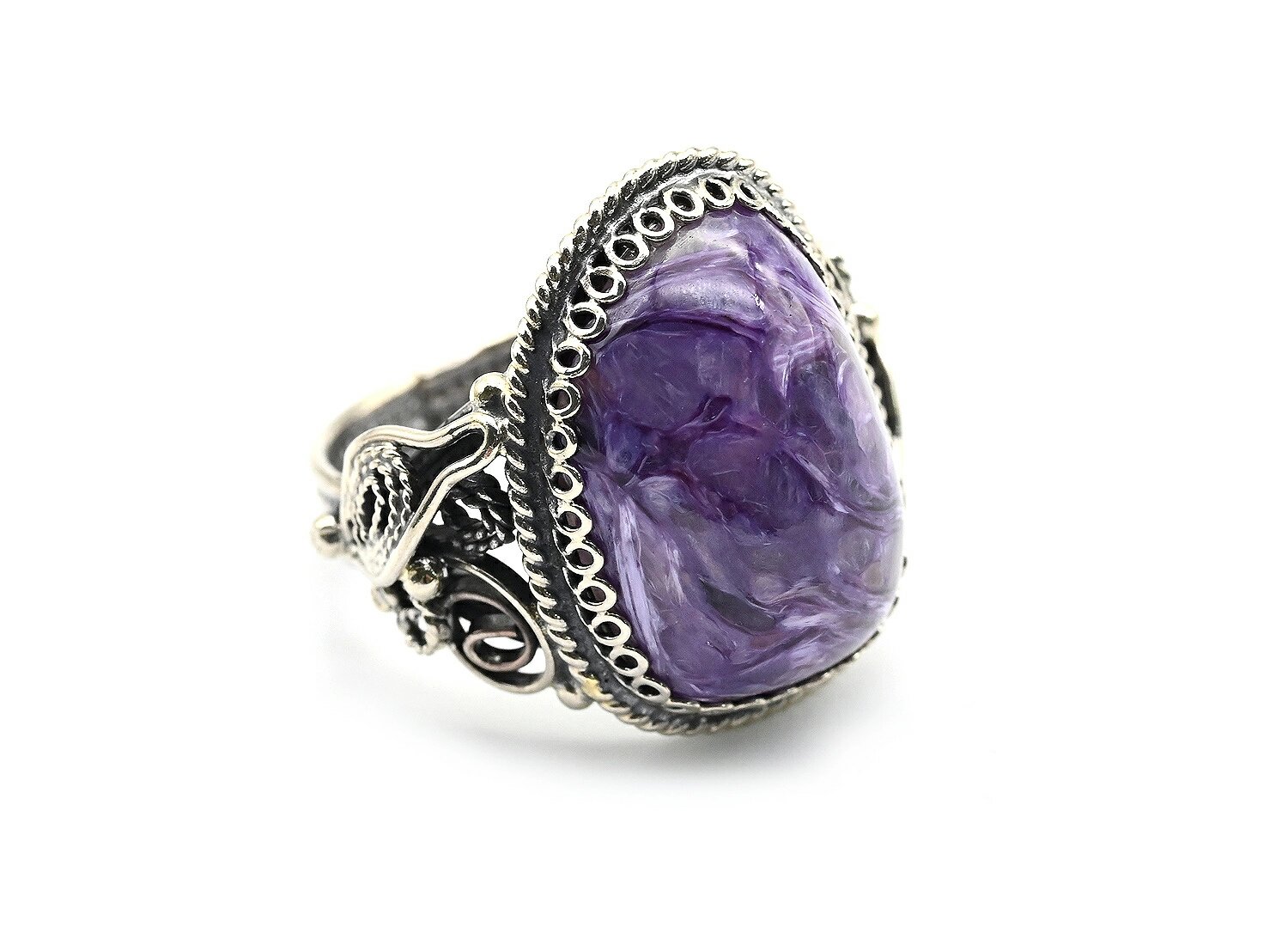 Кольцо, чароит