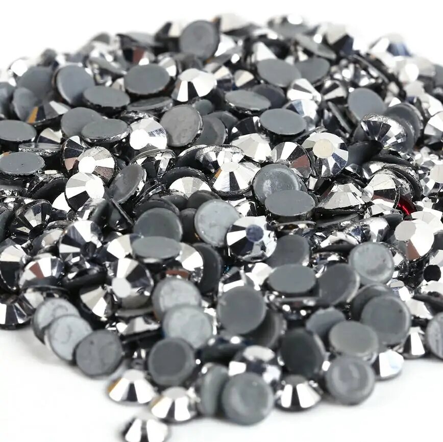 Стразы хрустальные Silver Hematite ss4 1440шт