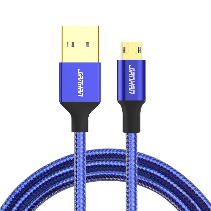 Двусторонний микро-кабель USB 5V2A, штекер для быстрой зарядки, шнур для передачи данных для Samsung Xiaomi, Android, плетеный провод питания