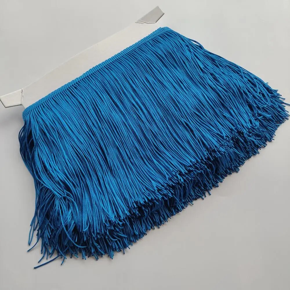 Кружевная бахрома wtluckystar 31 цветов 1 метр Синий, Deep Sky Blue