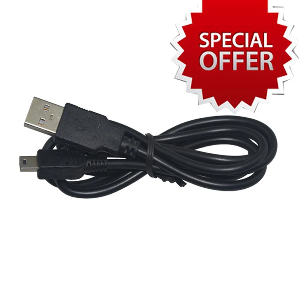 USB-кабель для зарядки PS3, контроллер для playstation 3, Черный зарядный кабель, 1 м