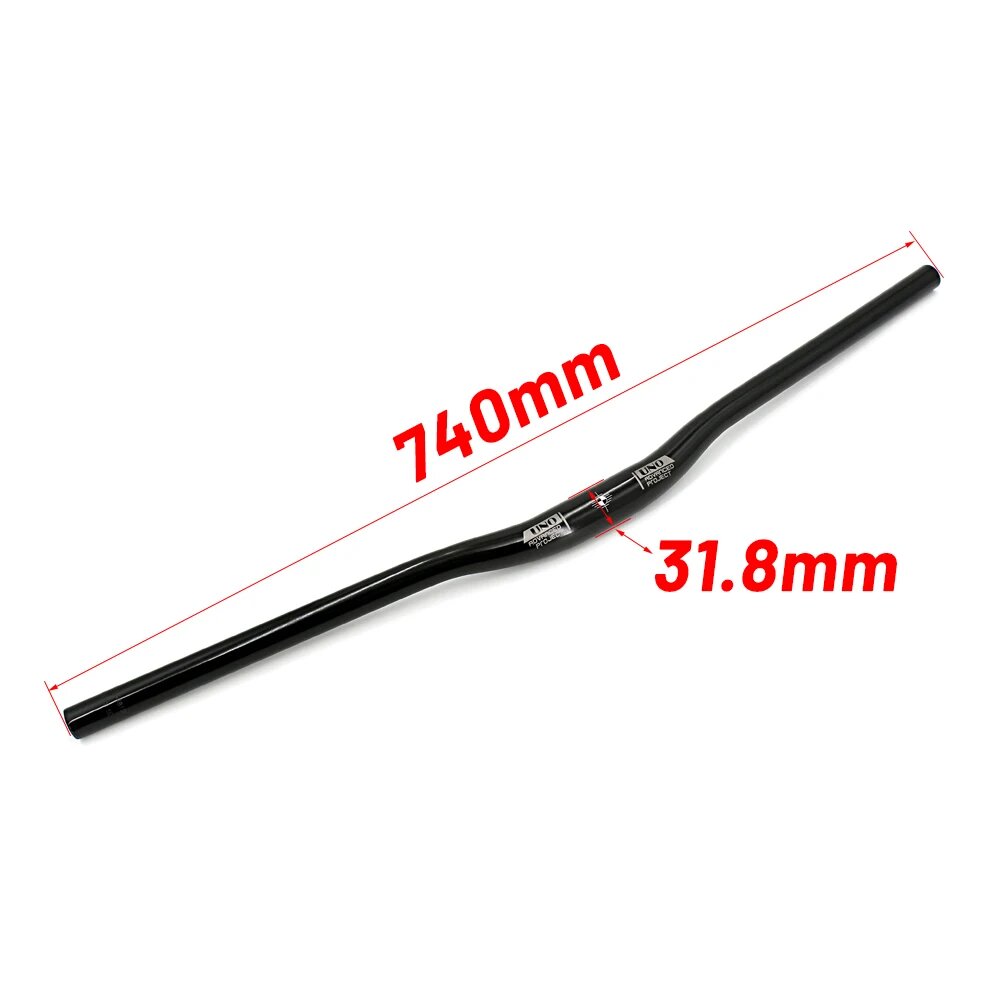 UNO Горизонтальный руль для горных велосипедов 31,8 мм 740/780 мм Черный, black 740mm