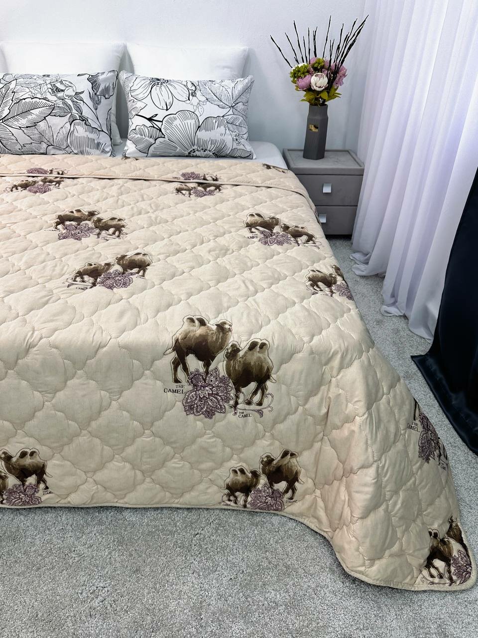 Одеяло Kerimov "Верблюд 3D", всесезонное, 2 спальный, 172x205см, гипоаллергенное