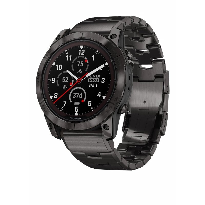 Умные часы Garmin Fenix 7, Sapphire Solar 47 мм, 0100254039, Carbon/Gray