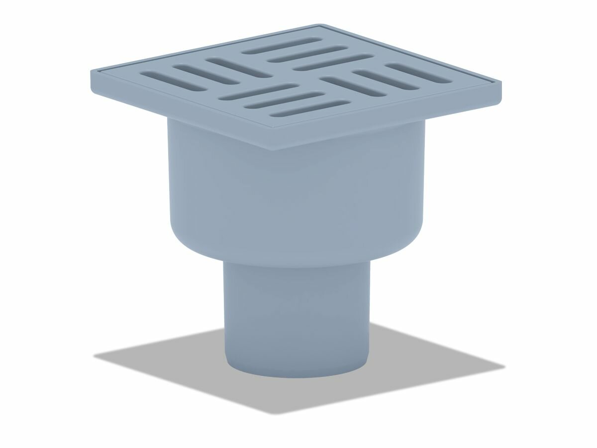 Трап вертикальный АниПласт D50 пласт. реш.10*10 TА5204