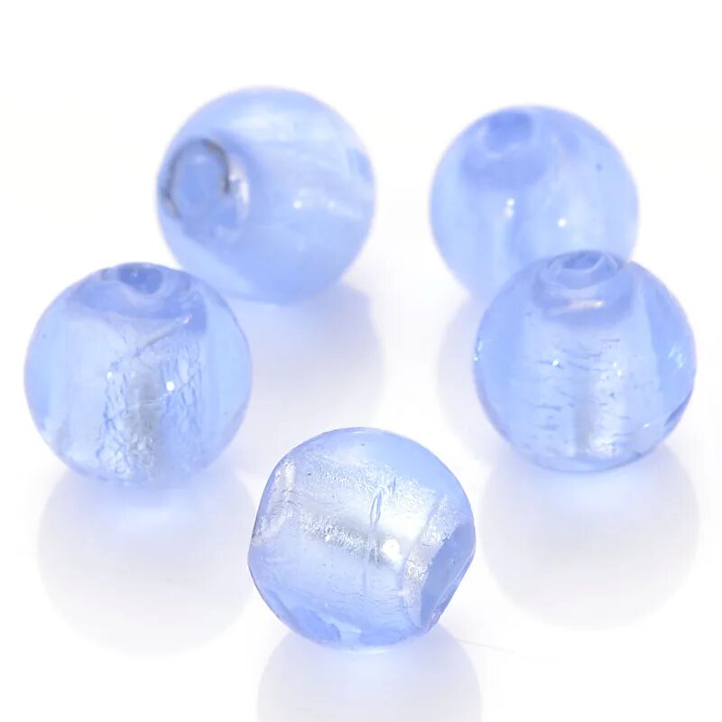 Стеклянные бусины 12mm Light Blue, 10 шт