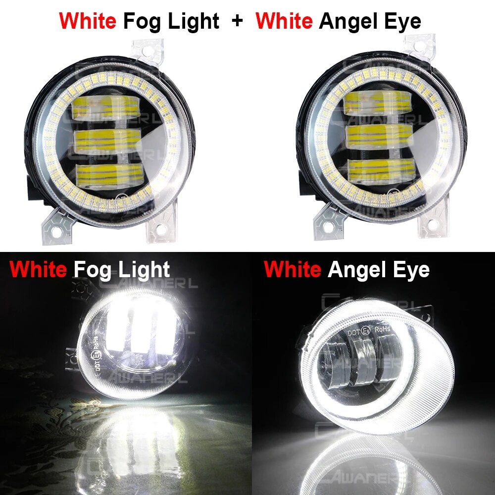 Canbus Car 9006 светодиодные противотуманные фары Angel Eye DRL дневные ходовые огни 2 шт. для Volkswagen VW Tiguan 5N 2007 2008 2009 2010 2011 With Angel Eye