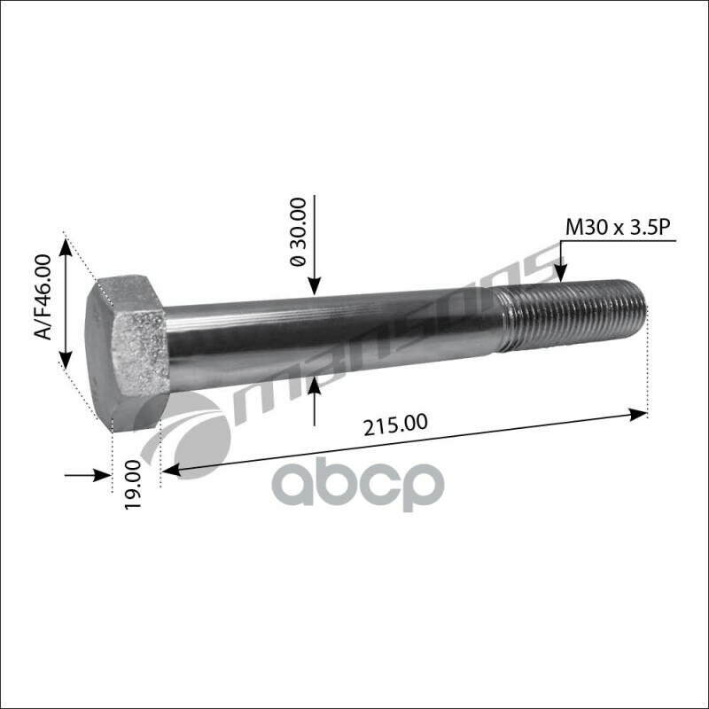 Болт BPW тяги реактивной (M30х3.5х215мм) MANSONS Mansons арт. M30215
