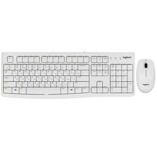 Клавиатура и мышь Logitech MK120White