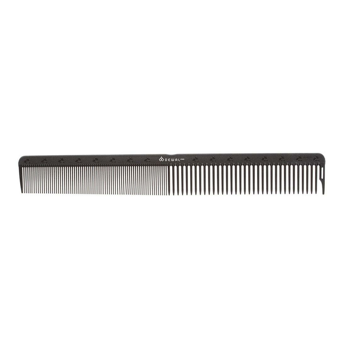 Расческа Dewal Carbon Black JF2014, комбинированная, профессиональный инструмент, антистатическая