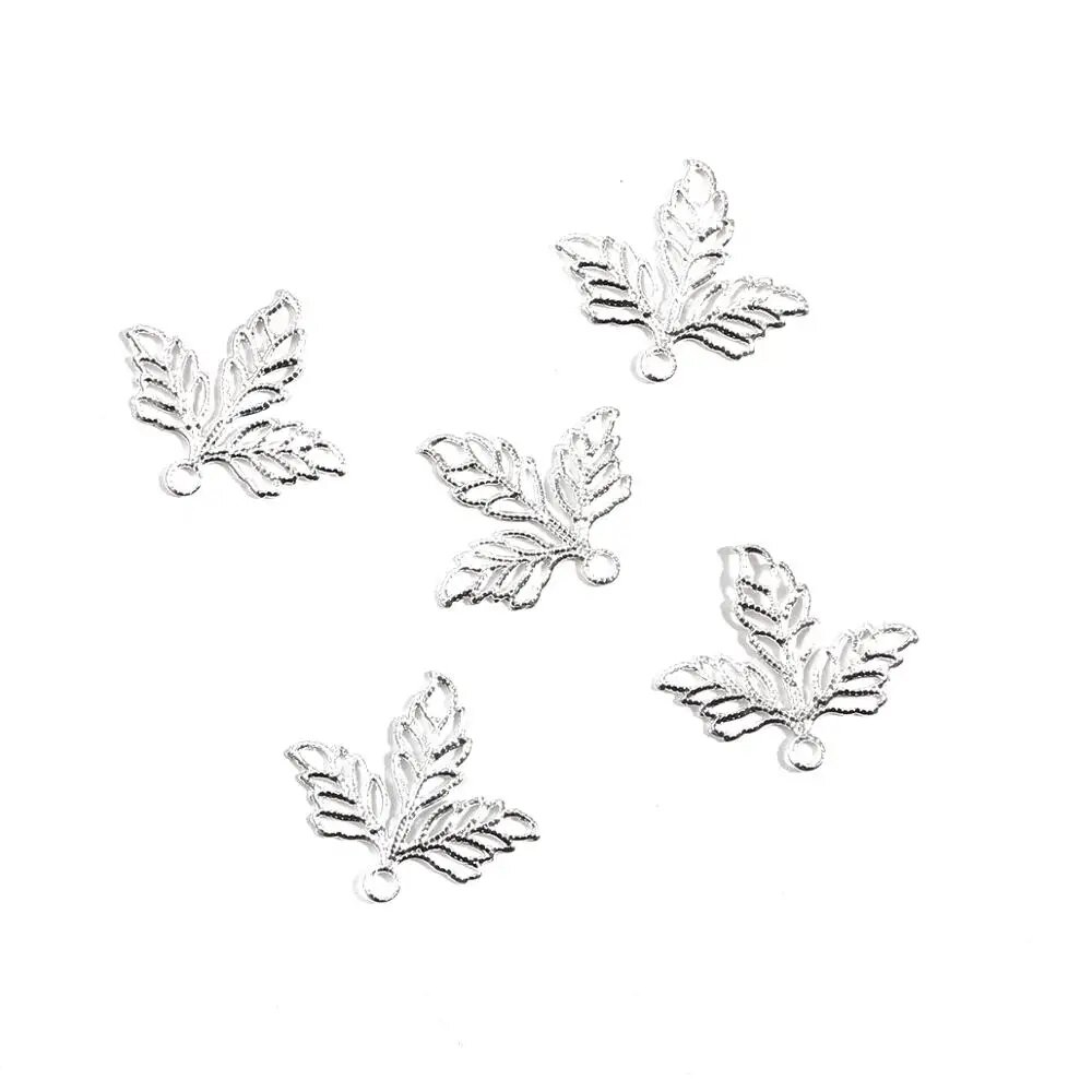 Фурнитура для бижутерии Beadia металлические подвески кленовый лист 10 шт Silver