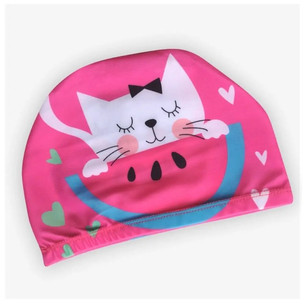 Милая детская шапочка для плавания с милым мультяшным рисунком, водонепроницаемая детская шапочка для плавания с рисунком, удобная детская защита для ушей, шапочка для плавания Calico