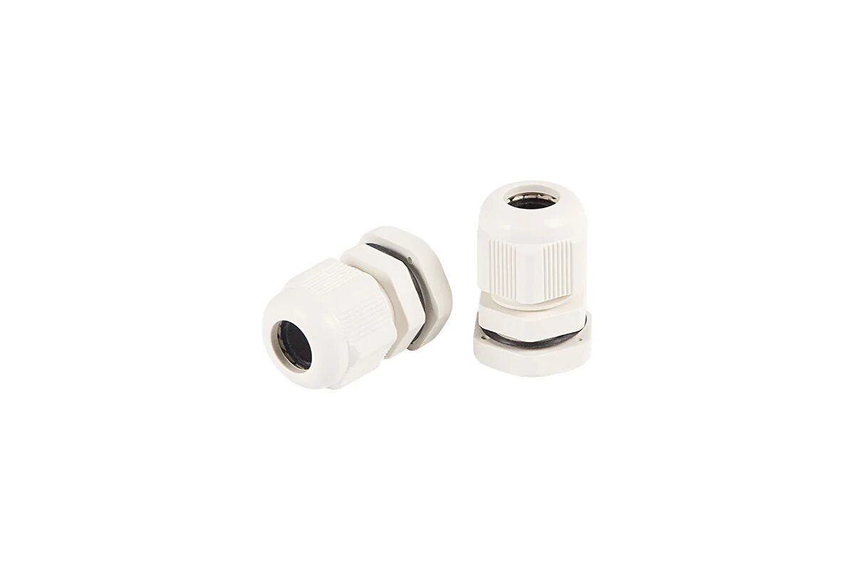 Кабельный ввод REXANT PG‑9 4–8 мм серый, нейлоновый корпус, IP68, уплотнитель из неопренов, для уличных и морских условий.