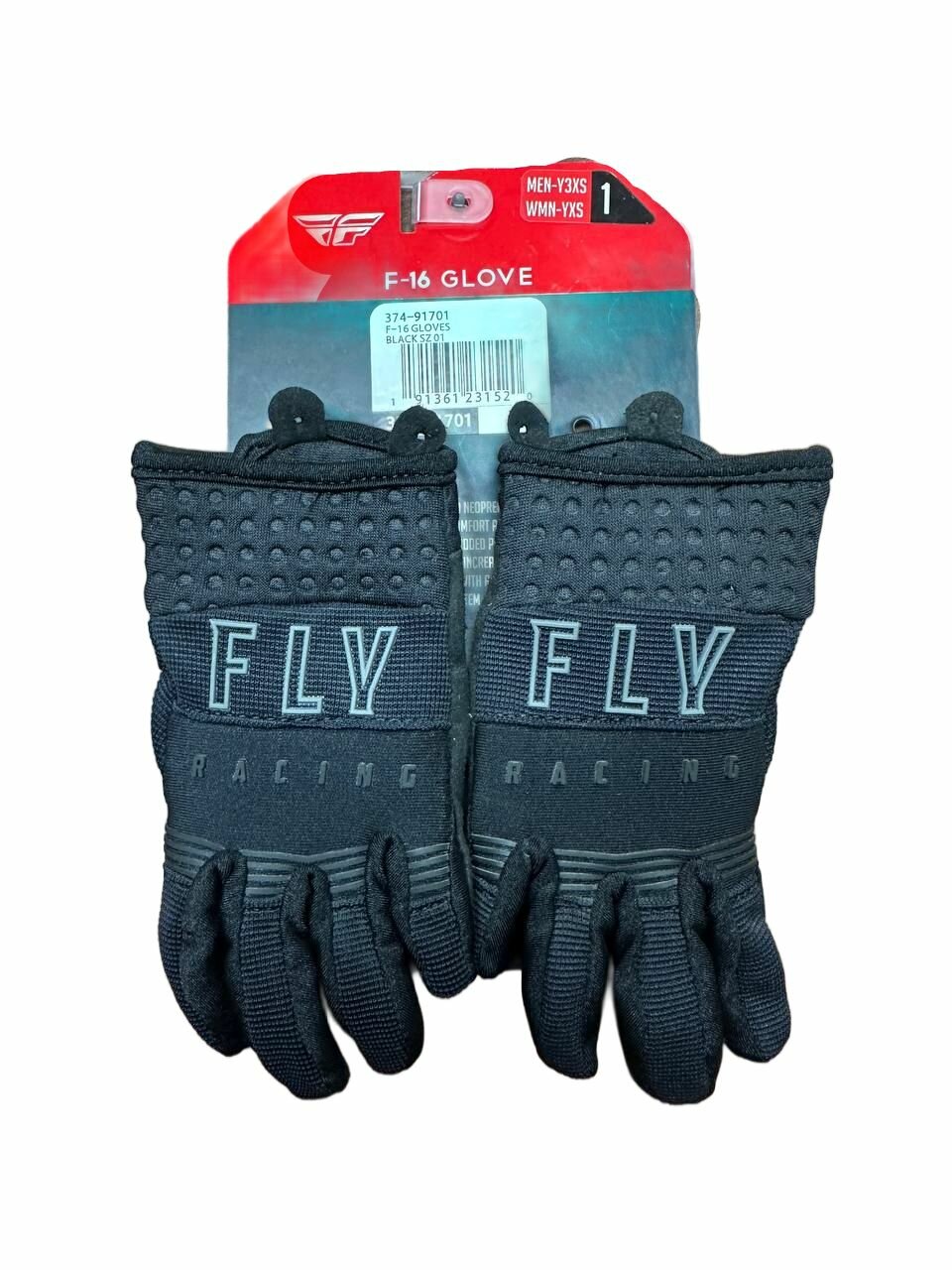 Мотоперчатки FLY RACING F-16 черные детские (2021)