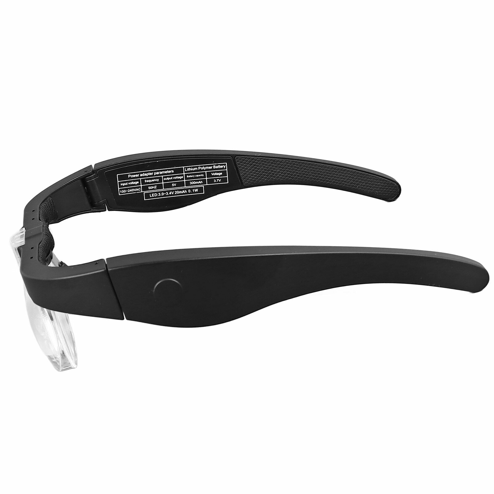 Лупа для очков, светодиодная перезаряжаемая лупа с закрытой рабочей головкой для очков с линзой 1,5 2,5 3,5 5X 2 света