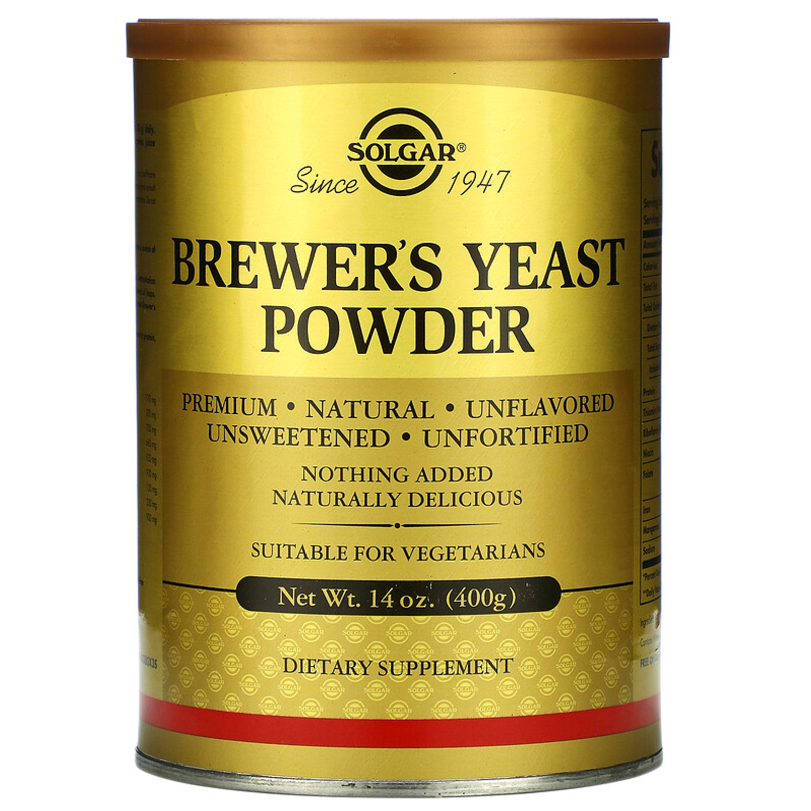 Solgar, Brewer`s Yeast Powder, дрожжи пивные в виде порошка, 400 г