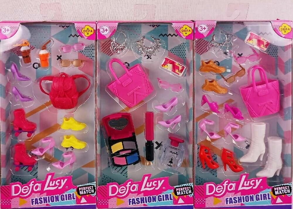 Аксессуары для кукол DEFA Lucy "Fashion Girl", 3 вида, в коробке