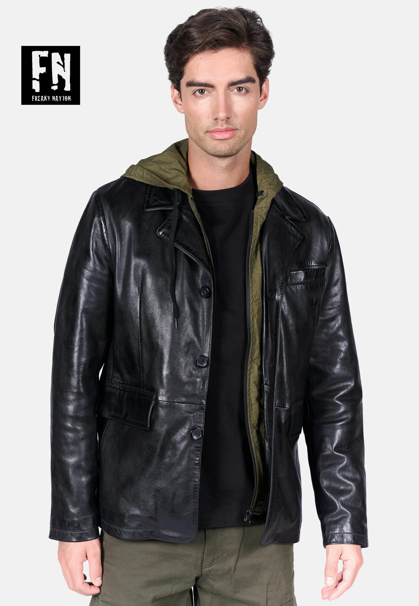 Куртка кожаная Весна-лето 2025