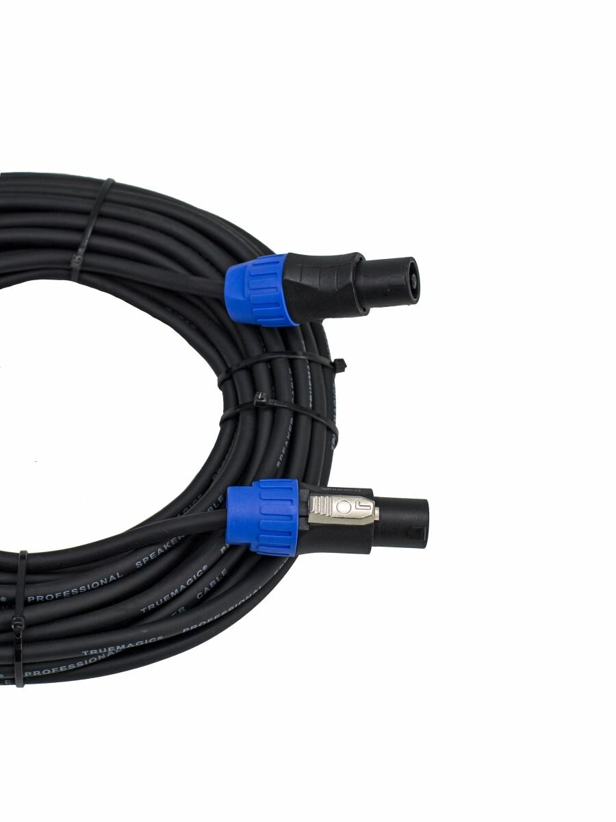 True magic TLC162 15M/BK Кабель для акустических систем, Speakon/Speakon, 2x1.5мм, 15м, черный TLC162 15M/BK