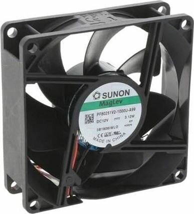 Вентилятор осевой SUNON PF80251V2-1000U-A99 Вентилятор осевой 12ВDC 80x80x25мм 96,85куб. м/ч 43,1дБА, Vapo 1шт