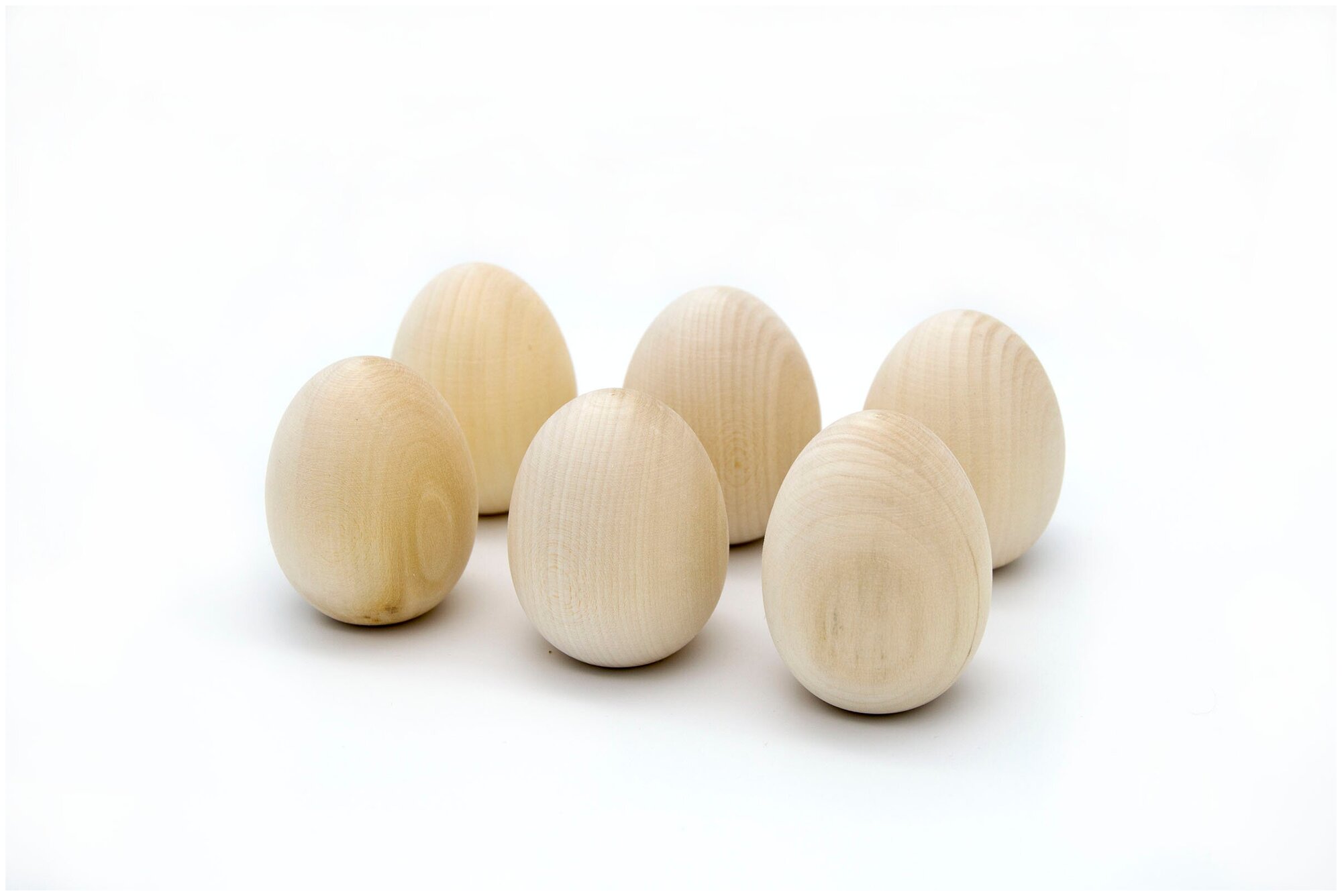 Яйца сувенирные/яйца деревянные/заготовка для росписи, для декорирования в комплекте 6 штук